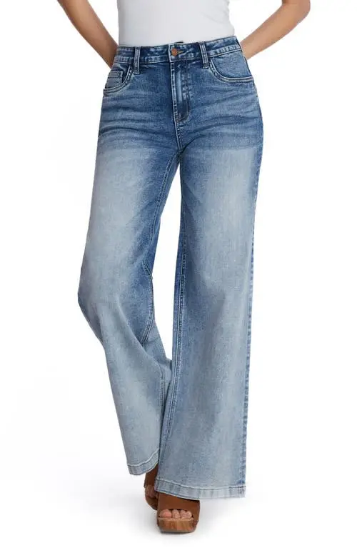 HINT OF BLU High-rise Wide Leg Jeans - Gradient Blue