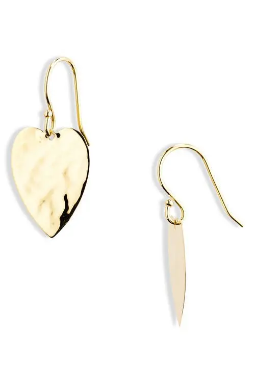 Ippolita Classico Crinkle Heart Drop Earrings - Gold