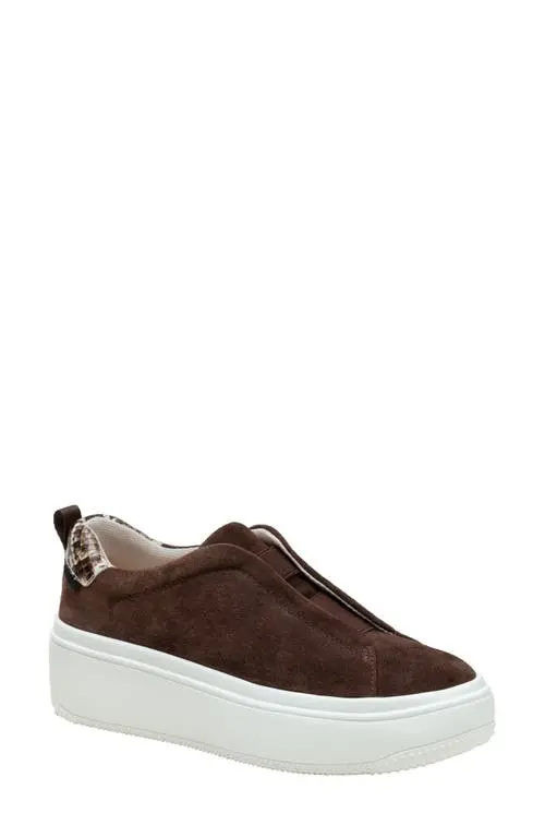 Linea Paolo Golde Platform Sneakers - Chocolate Brown/brown