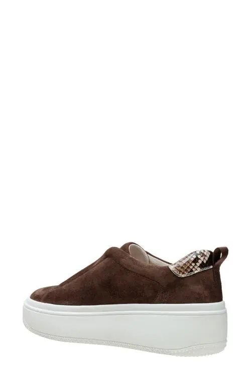 Linea Paolo Golde Platform Sneakers - Chocolate Brown/brown
