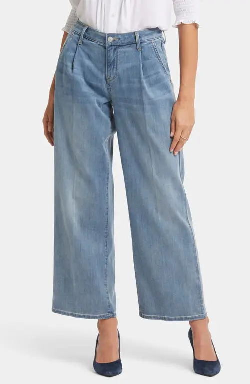 NYDJ Teresa Pleated Wide Leg Jeans