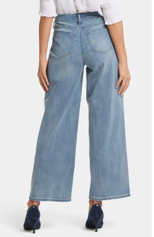 NYDJ Teresa Pleated Wide Leg Jeans