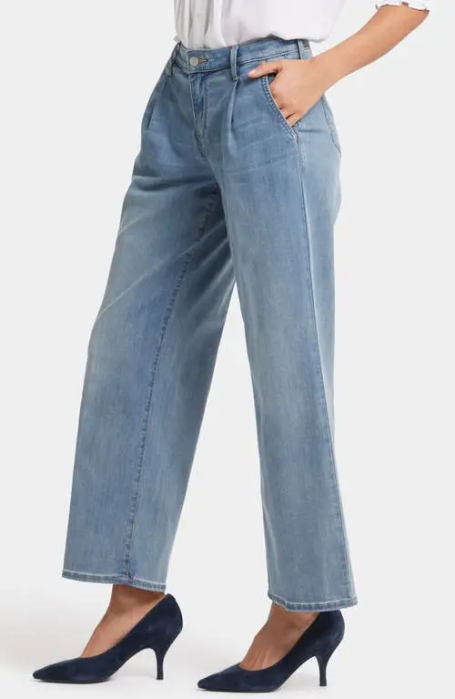 NYDJ Teresa Pleated Wide Leg Jeans