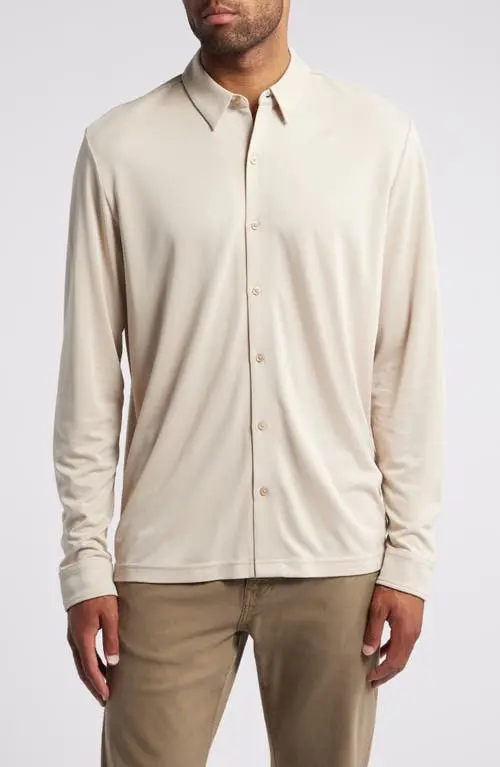 Johnston & Murphy Vintage Wash Knit Button-up Shirt