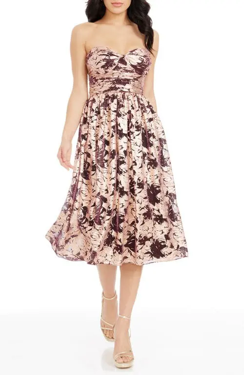Dress The Population Mandy Floral Cocktail Dress