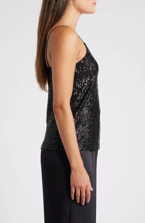 Anne Klein Sequined Camisole - Anne Black