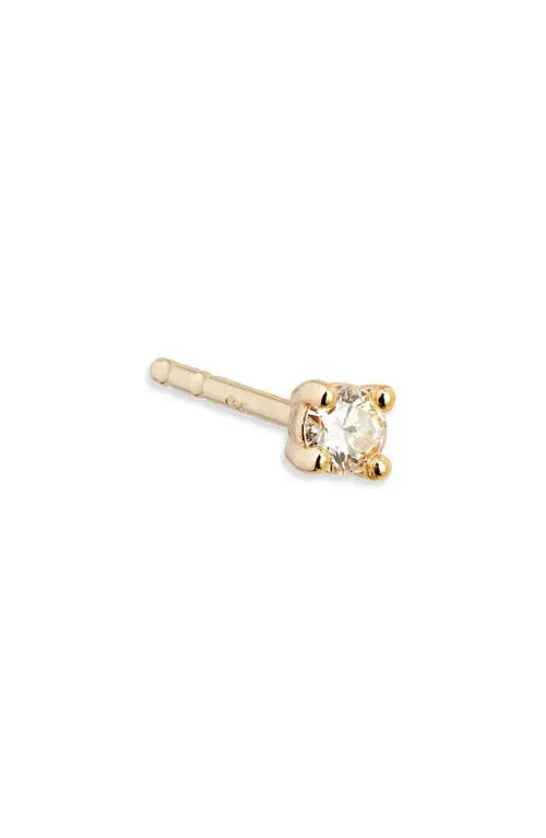 Anzie Classic Prong Diamond Stud Earring - Yellow Gold