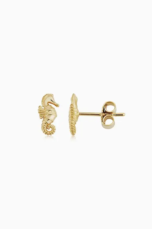 ORADINA 14k Seahorse Stud Earrings