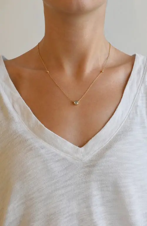 Anzie Bonheur Birthstone Pendant Necklace - Blue