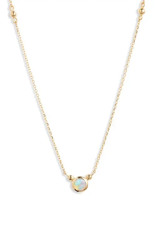Anzie Bonheur Birthstone Pendant Necklace - White