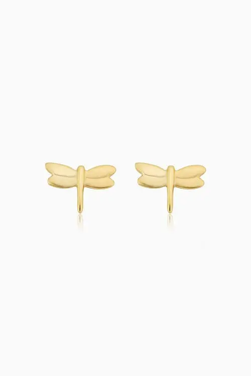 ORADINA 14k Flora Stud Earrings - Yellow Gold