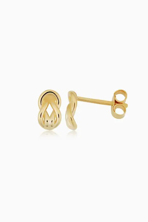 ORADINA 14k Verona Stud Earrings - Yellow Gold
