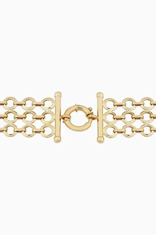 ORADINA 14k Disco Link Bracelet