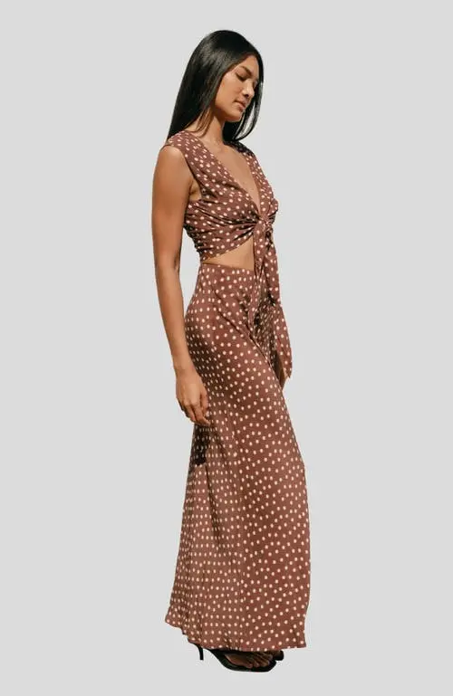 WHIMSY + ROW Marni Skirt - Brown Polka Dot
