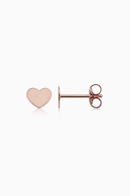 ORADINA 14k Heart Stud Earrings