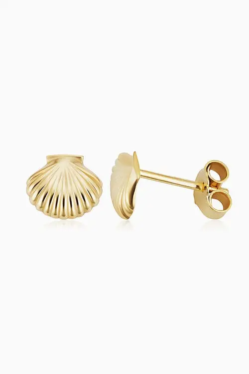 ORADINA 14k Seashell Stud Earrings