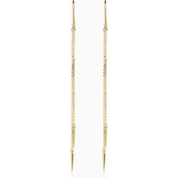 ORADINA 14k Sharp Dresser Drop Earrings - Yellow Gold