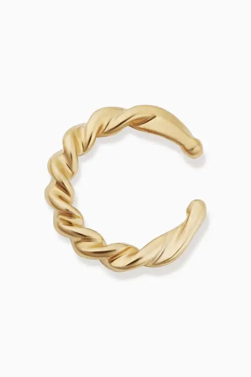 ORADINA 14k Twisted Ear Cuff - Yellow Gold