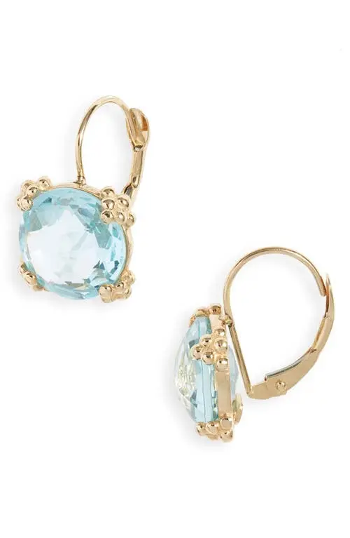 Anzie Dew Drop Topaz Earrings - Blue
