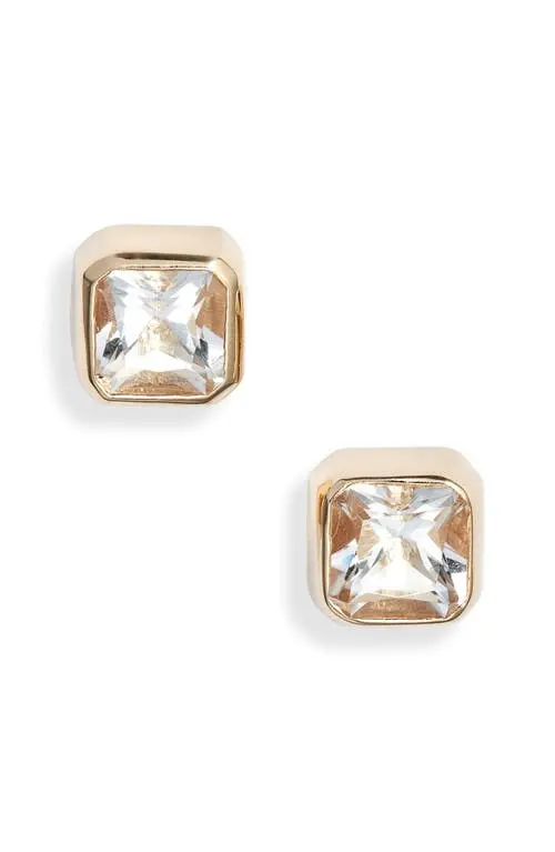 Anzie Cleo Jaeda Topaz Stud Earrings - Yellow Gold