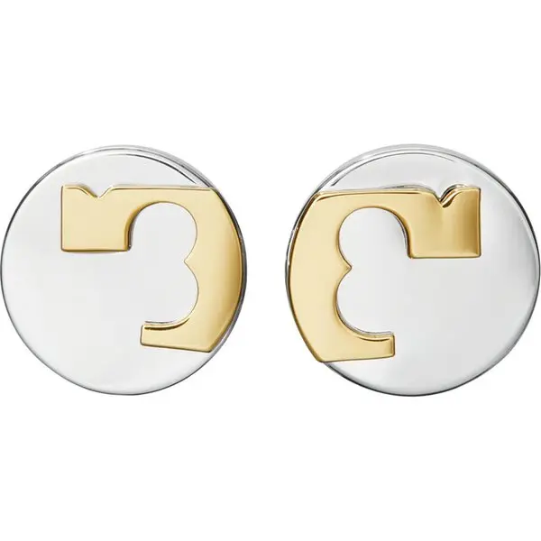 Tory Burch Essential Stud Earrings - Tory Gold/tory Silver
