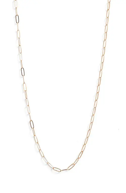 Anzie Mini Paper Clip 14k Chain Necklace - Gold
