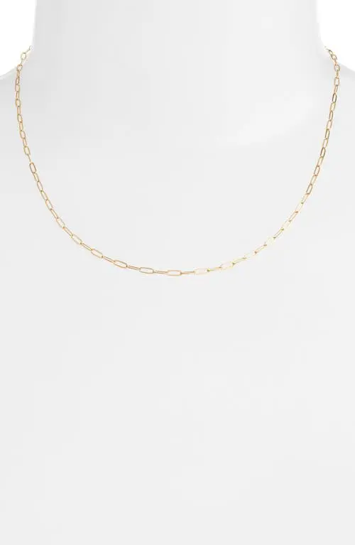 Anzie Mini Paper Clip 14k Chain Necklace - Gold