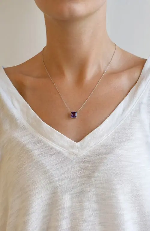 Anzie Jac + Jo Harper Stone Pendant Necklace - Purple