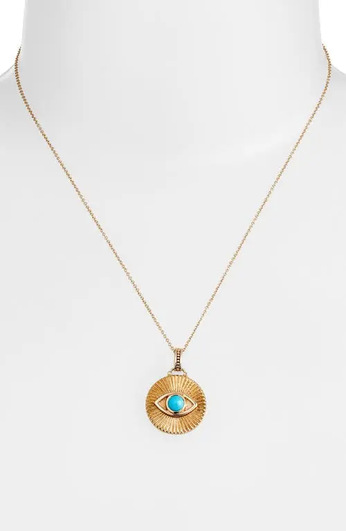 Anzie Classique Evil Eye Medallion Necklace