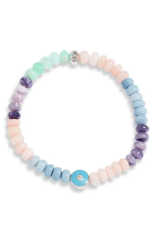 Anzie Boheme Beaded Opal Stretch Bracelet - Pink Multi