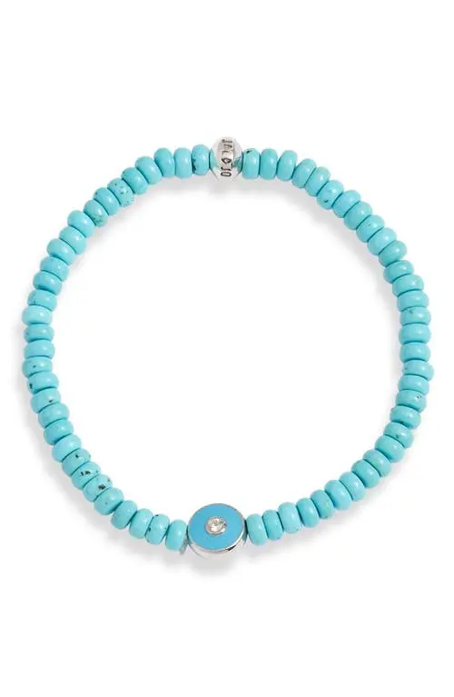Anzie Turquoise Evil Eye Beaded Bracelet - Turquoise/aqua