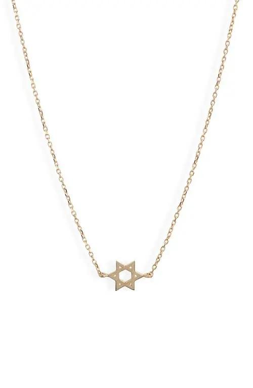 Anzie Love Letter Star Of David Necklace - Gold