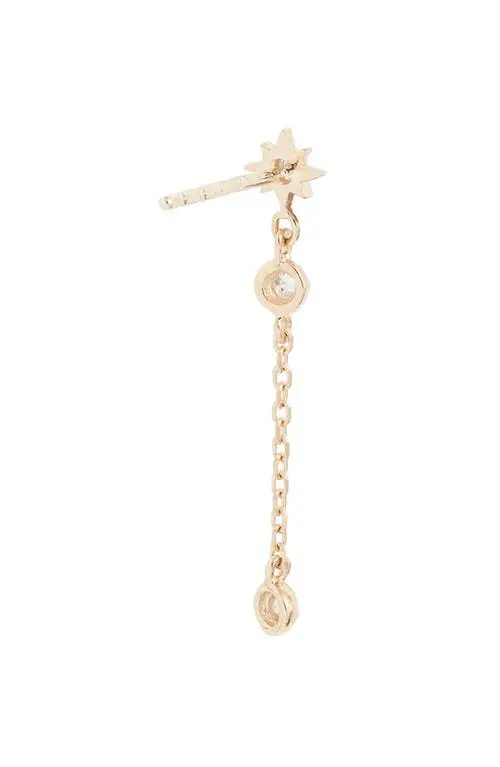 Anzie Starburst Diamond Chain Drop Earrings