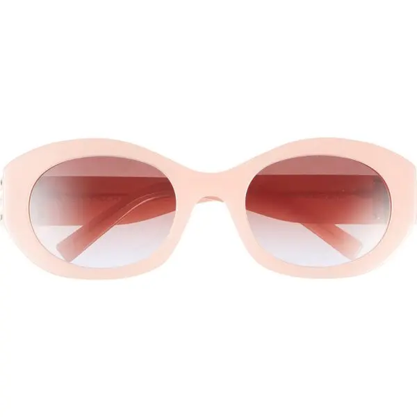 Givenchy 4g Oval Sunglasses - Matte Pink /gradient Bordeaux