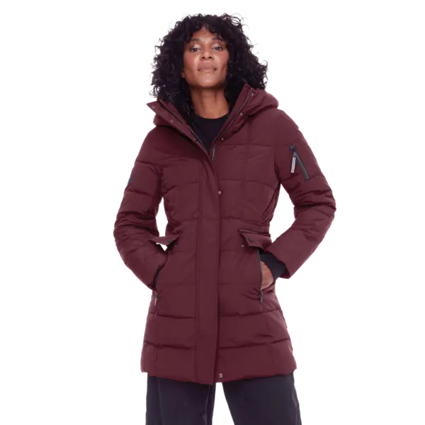 ALPINE NORTH Vegan Down Mid-length Parka Coat - Grape