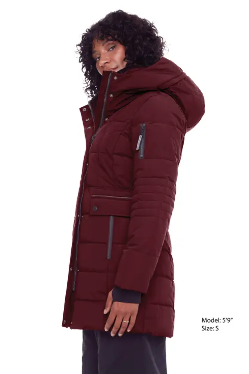 ALPINE NORTH Vegan Down Mid-length Parka Coat - Grape
