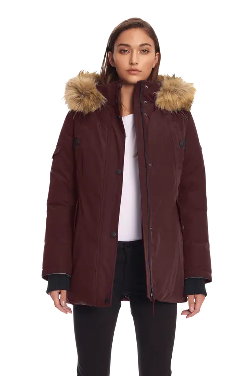 ALPINE NORTH Vegan Down Classic Winter Parka Jacket - Grape