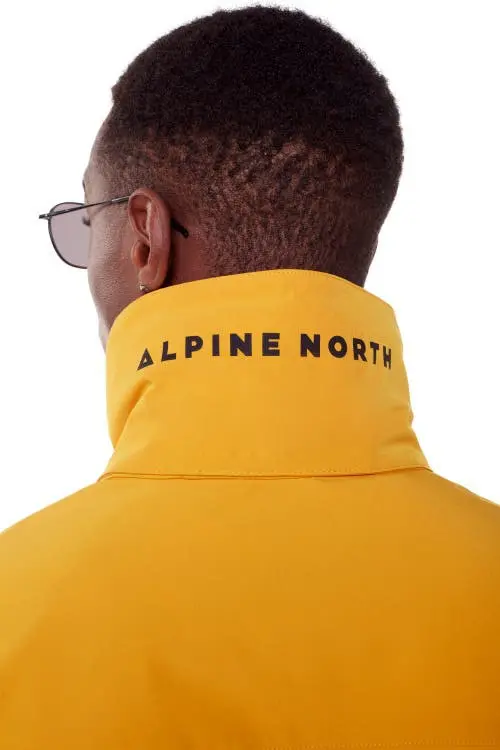 ALPINE NORTH Carmacks Midweight Rain Shell Jacket - Mustard