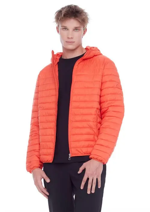 ALPINE NORTH Vegan Down Lightweight Packable Puffer Jacket With Bag - Tangerine