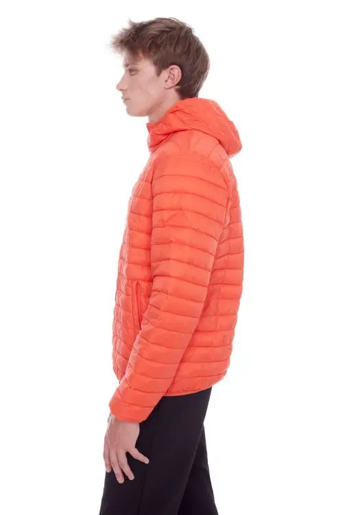 ALPINE NORTH Vegan Down Lightweight Packable Puffer Jacket With Bag - Tangerine