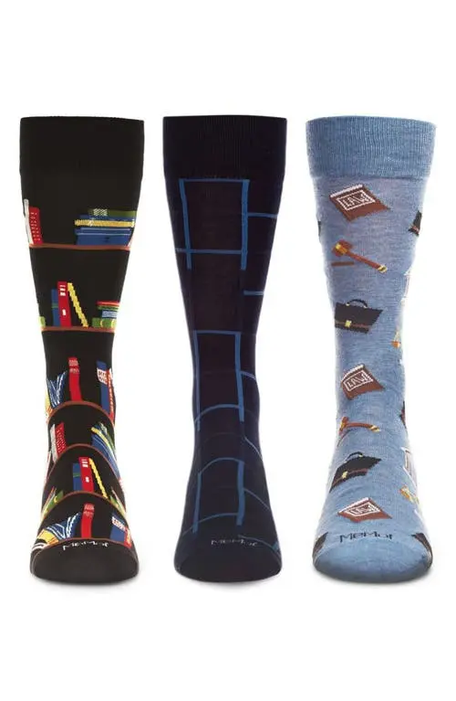 MEMOI Professions Assorted 3-pack Crew Socks