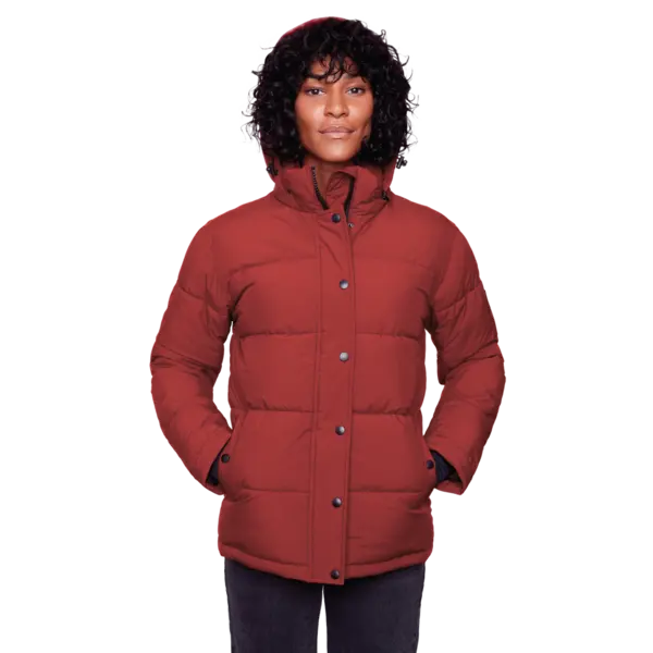ALPINE NORTH Quilted Puffer Jacket - Deep Red