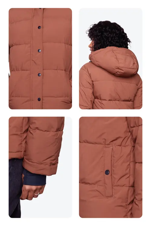 ALPINE NORTH Quilted Puffer Jacket - Maple