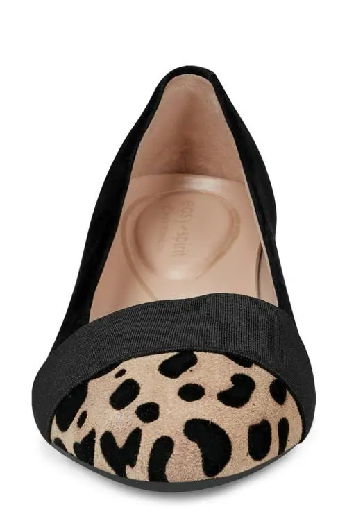 Easy Spirit Casta Pointed Toe Pumps - Black/animal Print