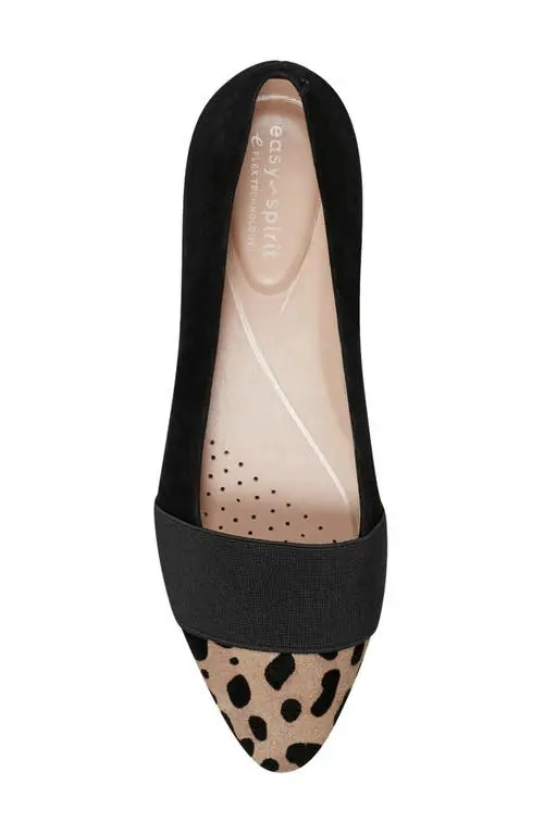 Easy Spirit Casta Pointed Toe Pumps - Black/animal Print