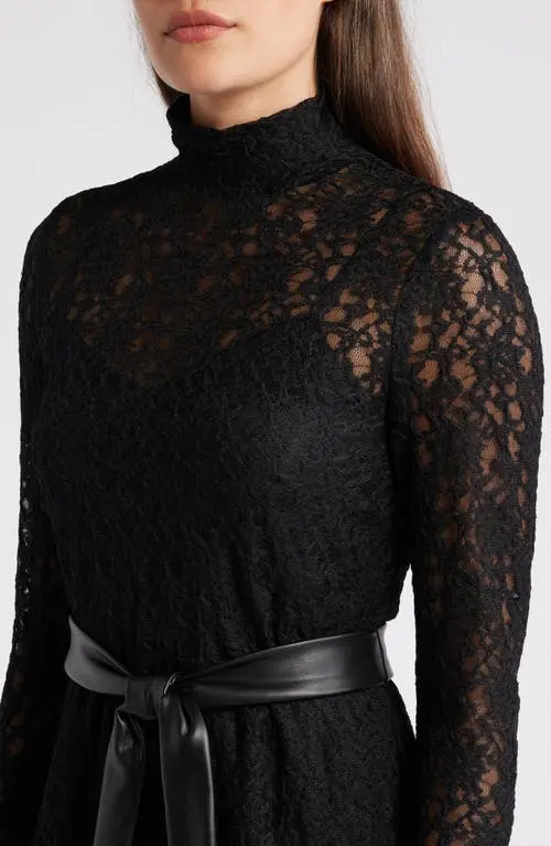 Anne Klein Long Sleeve Lace Midi Dress In Anne Black - 40% Off |  Editorialist