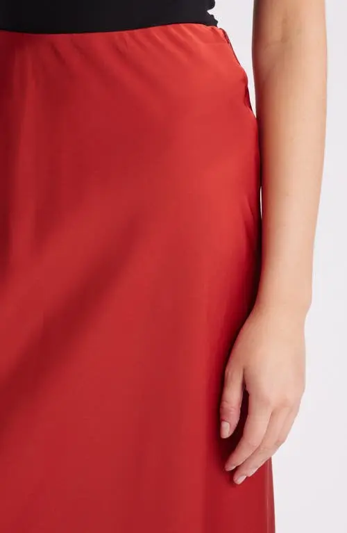 TAHARI ASL Bias Satin Maxi Skirt