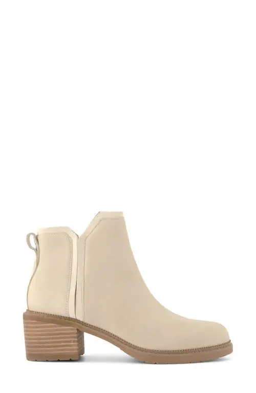 Toms Hailey Water Resistant Leather Bootie - Natural