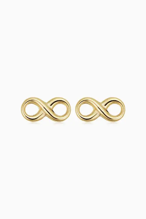 ORADINA 14k Forever Yours Stud Earrings - Yellow Gold