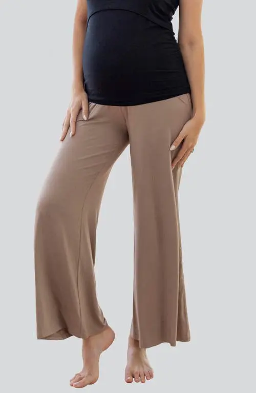 ANGEL MATERNITY Wide Leg Pants - Camel